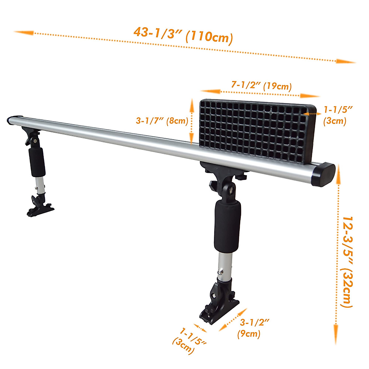 Newcod Kayak Motor Mount, Fishing Kayak Trolling Motor Mount Rack Aluminum Outboard Mounting Bracket Holder Kit