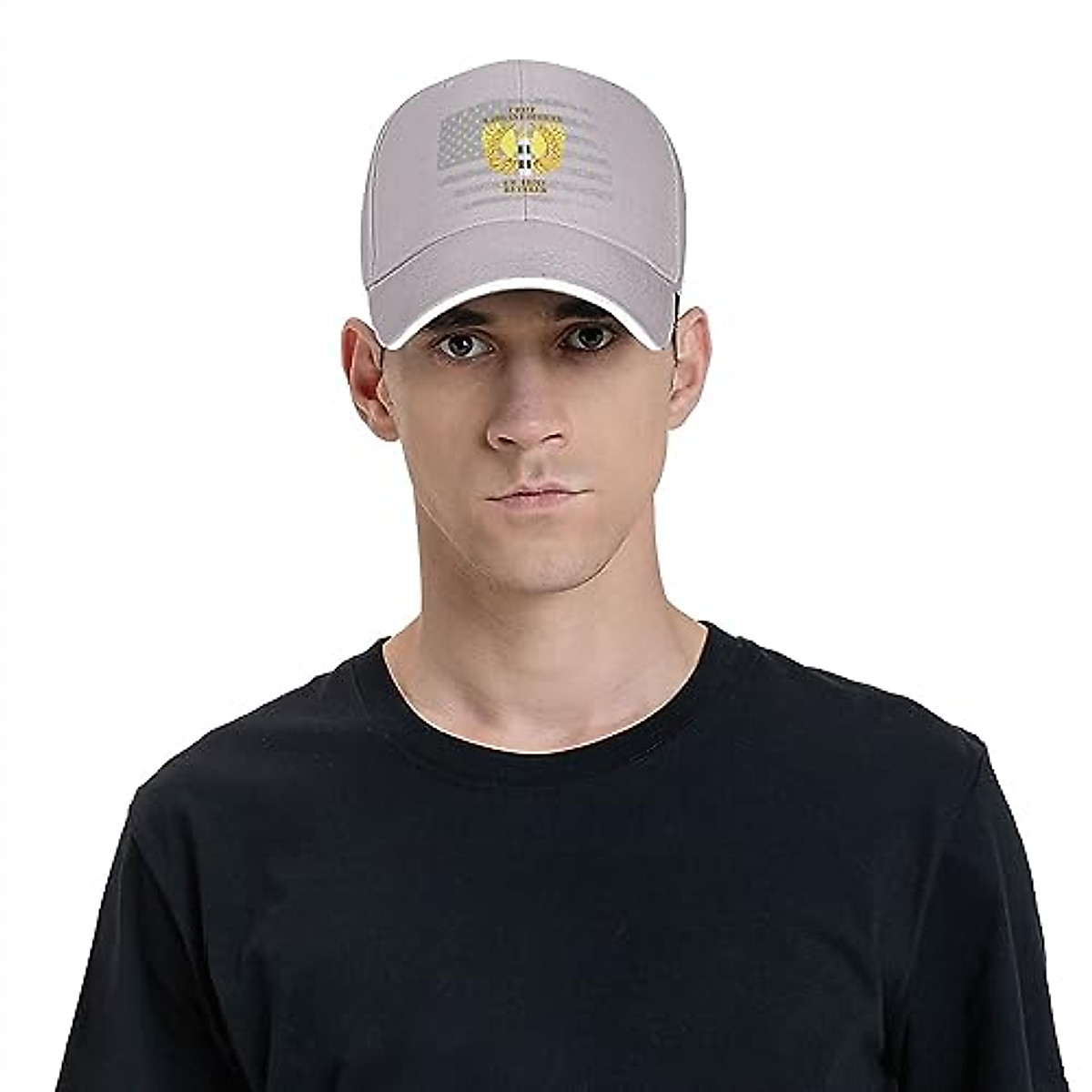 Army Retired Chief Warrant Officer Emblem Cw2 Hat Baseball Cap Duck Tongue Cap Adult Sandwich Hat Gray