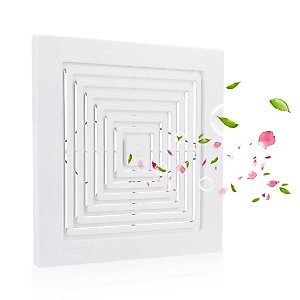 BP46 BP90 Bathroom Fan Cover Replacement Ceiling Fan Grille with Springs for Br-oan/Nu-tone Ventilation Fan, White Square Ceiling or Wall-Mount Exhaust Fan Fits Models 671, 663, 670, 675, 688, 689