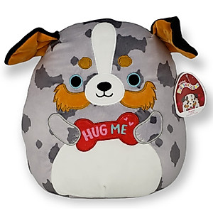 SQUISHMALLOW KellyToys - 12 Inch (30cm) - Raylor The Australian Shepperd Hug Me - Puppy Valentine Squad - Super Soft Plush Toy Animal Pillow Pal Buddy Stuffed Animal Birthday Gift