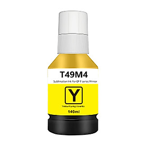 T49M 4×140ML Sublimation Ink for Epson SureColor F570 F170 Printer (T49M1 Black, T49M2 Cyan, T49M3 Magenta, T49M4 Yellow, 4 Pack)