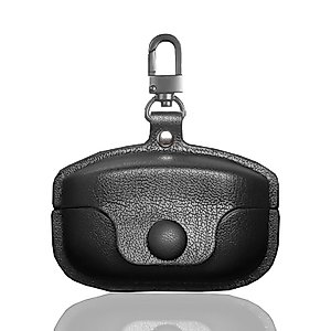 SKPY Secure Snap-Fastener Leather Case Compatible with Sony WF-1000XM4 Scratch Shockproof Leather Cover with Anti-Loss Keychain for Boys Girls Womens Mens