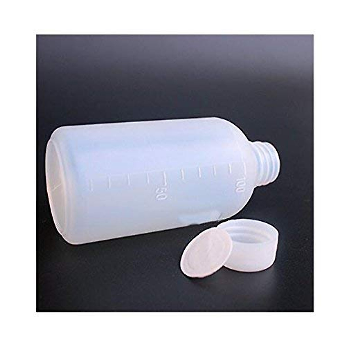 3PCS 100ML 3.4OZ White Empty Plastic Bottles with Screw Cap and Scale Solution Pills Potion Tablet Storage Holder Sealed Jar Refillable Durable Container Pot for Laboratory Household