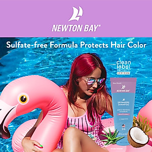 Newton Bay Swimmers Shampoo | Chlorine Removal Shampoo Cleans and Restores Hair after Swimming | Clean Label Project Certified | 12 oz. bottle