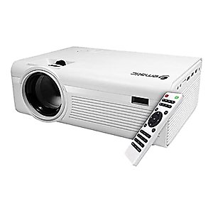Ematic EPJ590WH Portable Projector 800 x 480 Native Resolution Support 1080p Video Source, Gaming Console, PC, Laptop, Streaming Devices and More