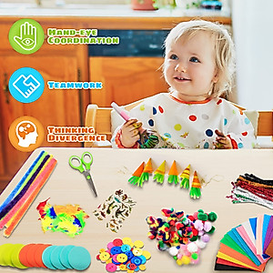 Craft Spot! Art and Craft Supplies for Kids, All in One DIY Crafting Collage Arts Set with Exquisite Gift Box, Craft Art Supply Kit for Toddlers Age 4 5 6 7 8 9