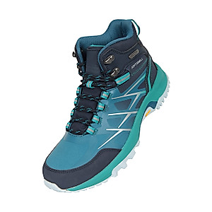 Mountain Warehouse Rockies Extreme Womens Waterproof Vibram Walking Boots Blue Womens Shoe Size 7 US
