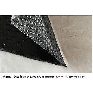 GYMS Rug Carpet, Geometric Black and White Stripes Orange Rug, for Bedroom Bedside Living Room Kitchen Floor Mat Rugs,100 * 160CM