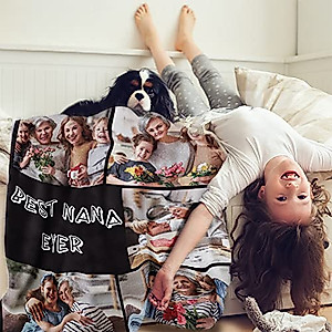 Juantao Mothers&Day Gifts from Daughter Son Husband Custom Blanket with Photo Personalized Picture Blanket Best Mom Ever Gifts for Mom Grandma Wife