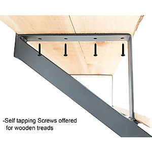 DIYHD Steel Stair Riser 7 Step Stair Stringer for Deck Height 58in