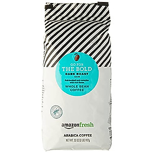 AmazonFresh Dark Roast Whole Bean Coffee, 32 Ounce
