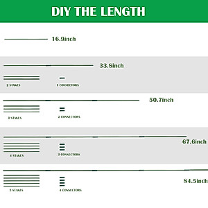 Xiny Tool 126pcs Garden Stakes Set, Includes 50Pack 17" Garden Poles, Tomato Climbing Plant Trellis Plant Climbing Frame for Vegetables Cucumber Fences Beans Outdoor Gardening