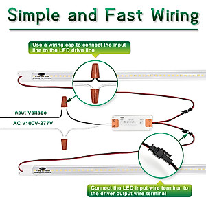 Superiorly 2 Pack Magnetic Mount 4 Foot LED Tube, 36W, 5400LM Super Bright, 5000K Daylight White, Panel Light Retrofit Kit, T8 T10 T12 8 T10 T12 Fluorescent Replacement, Crystal White, Easy to install