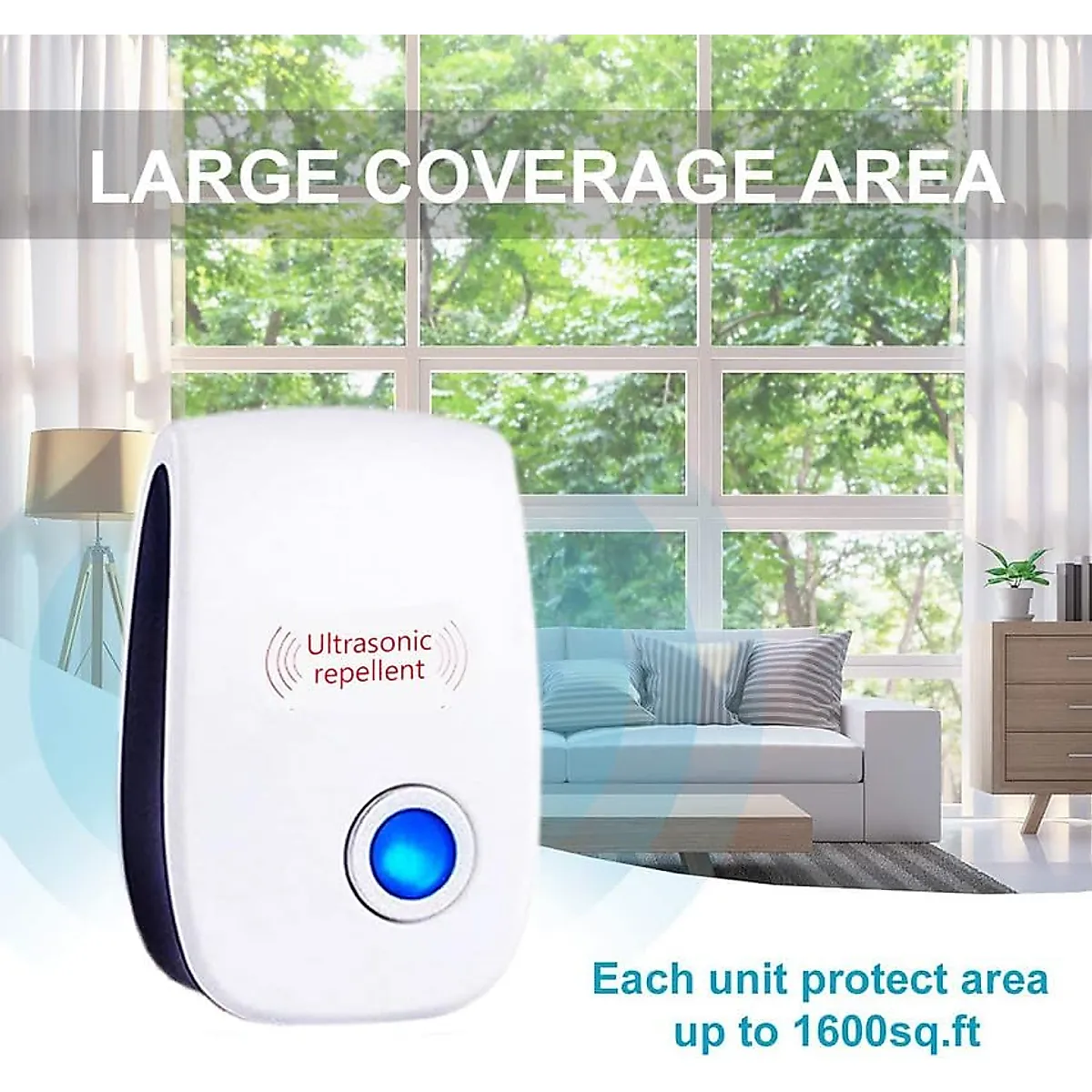 Utrasonic Pest Repeller 6 Pack Pest Control Repellent Indoor for Mosquito,Mice,Roach,Spider,Insects,Rat,Flea