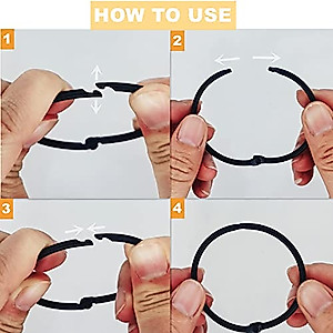 30Pcs Shower Curtain Rings Rustproof Shower Curtain Hooks for Bathroom Decorative Metal Round Shower Ring Hooks for Shower Rods Curtains (Black)