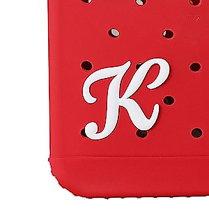TEYOUYI Decorative Alphabet Lettering-K Accessories Compatible with Bogg Bags,Charm Inserts for Bogg Bag,Personalize Your Tote Bag with Alphabet Letters White