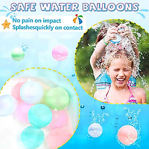 LILINMZ 6 Pcs Reusable Water Balloons for kids, Quick Refillable Water Balloons for Summer Fun Birthday Party Supplies, Kids and Adults Pool Beach Bath Toys