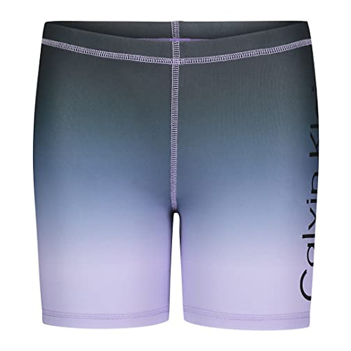 Calvin Klein Girls' Performance Bike Shorts, Violet Ombre, 8-10