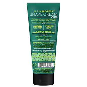 eos UltraProtect Men’s Shave Cream- Sensitive, 24-Hour Hydration, Unscented, Non-Foaming Formula, 7 fl oz
