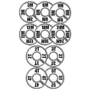 SSWBasics Round Size Divider for Hangrail - Infant/Toddler Variety Pack - 40 Pack