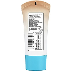 Maybelline Dream Pure Skin Clearing BB Cream, 8-in-1 Skin Perfecting Beauty Balm With 2% Salicylic Acid, Sheer Tint Coverage, Oil-Free, Medium, 1 Count