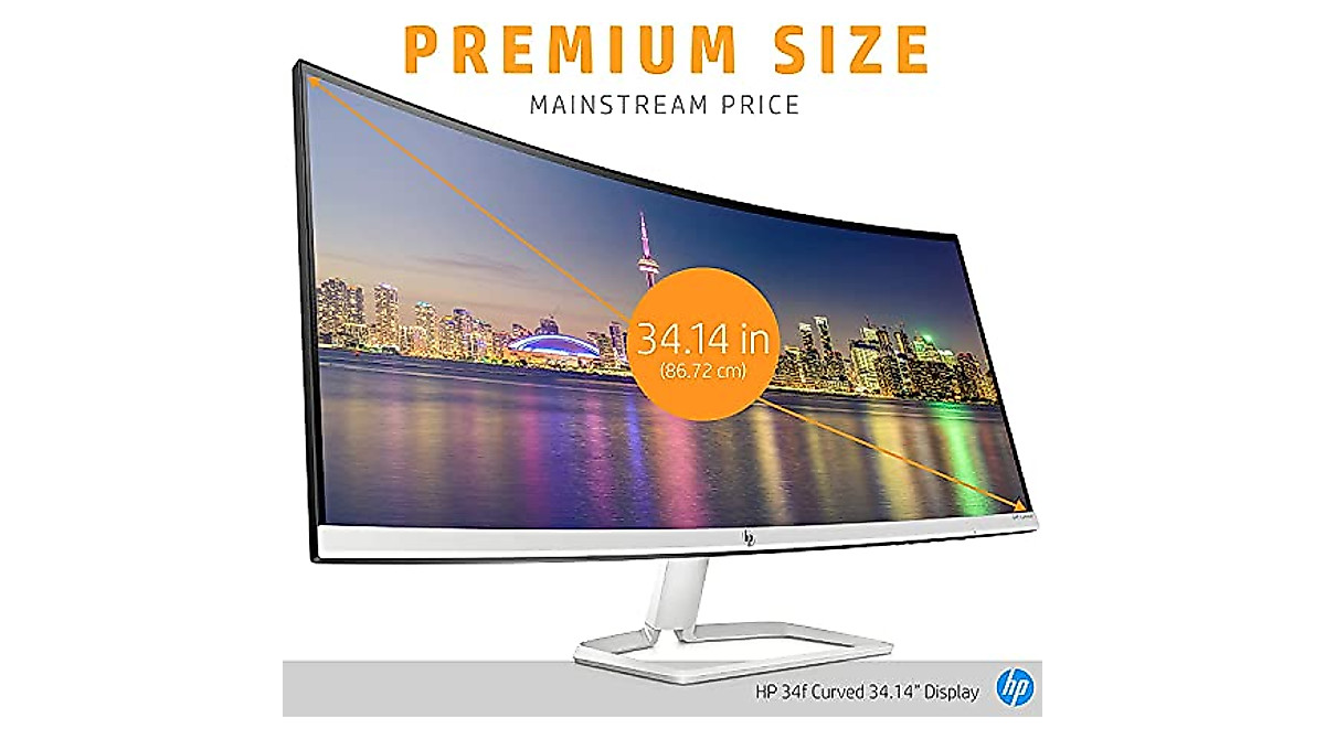 HP 34f 34" Curved Monitor | Ultra-Wide QHD Experience