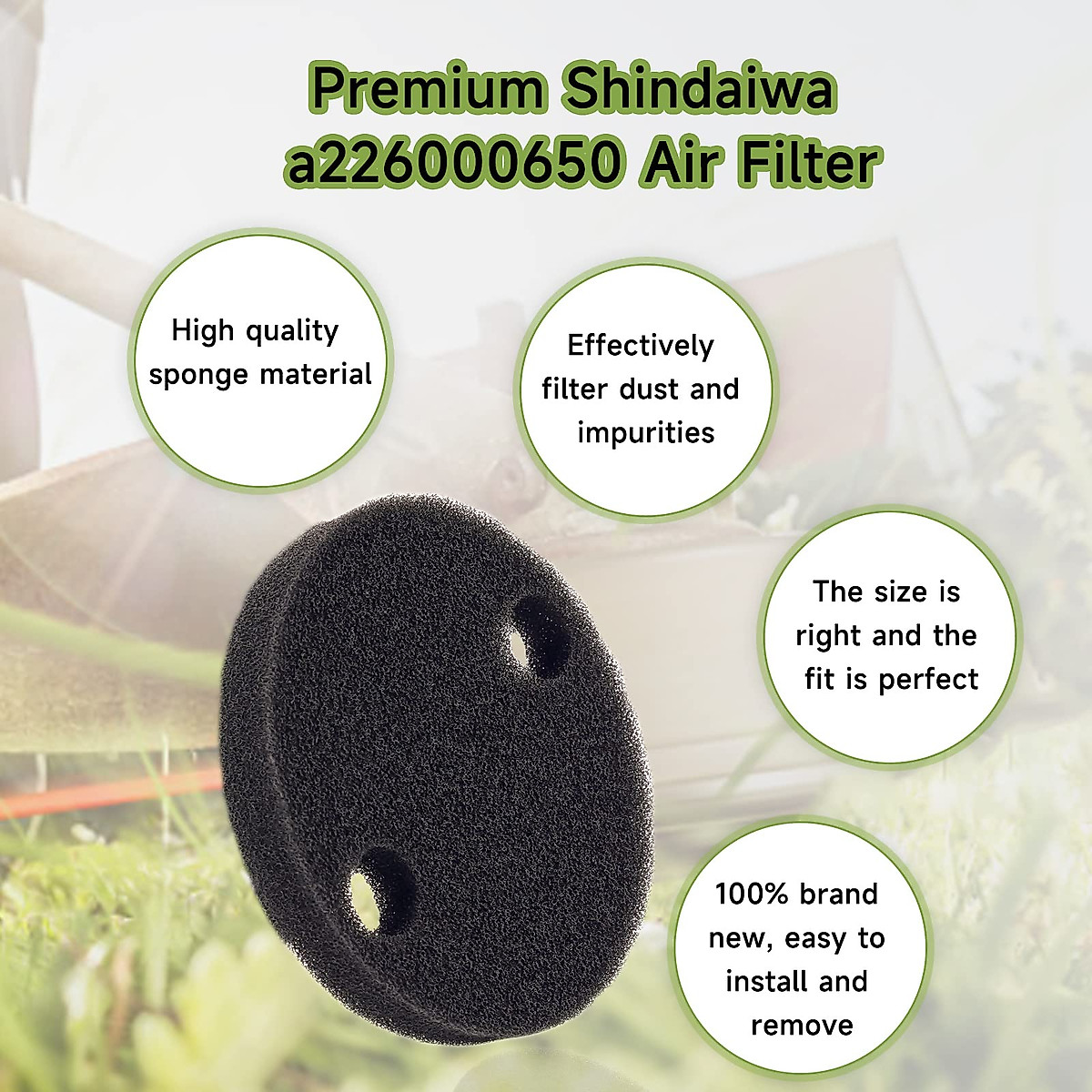 AWSZH 10 PCS A226000650 Air Filter Fits 20056-81740 Engine 100-796 Air Filter for OEM Shindaiwa B450 C27 C270 C350 and RC45 Brush Cutters PB270 Power Brooms T27 T270 and T350 Trimmers