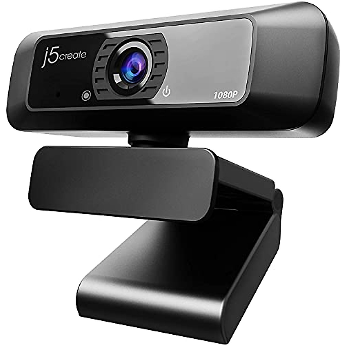j5create USB Streaming Webcam - 1080P HD with 360° Rotation, High Fidelity Microphone, Plug and Play for PC/Mac/Laptop/Desktop/Skype/YouTube/Zoom/Facetime, Suitable for Conferencing/Calling (JVCU100)