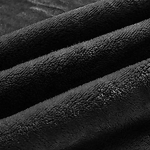 BEDELITE Fleece Blankets Black Throw Blankets for Couch & Bed, Plush Cozy Fuzzy Blanket 50" x 60", Super Soft & Warm Blankets for Spring and Summer