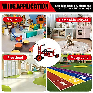 Kids Tricycle for Preschool Playground, Daycare Toddler Tandem Trike, Children Double Seat Bike with Passenger Seat, Outdoor Playground Equipment Tricycles