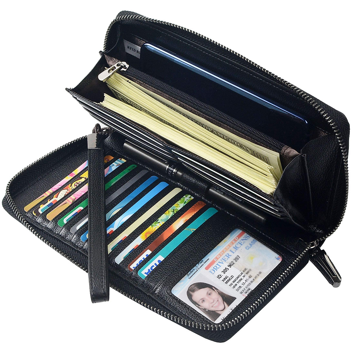 Bveyzi Large Capacity Wallets & Small Crossbody Purses for Women