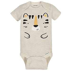 Onesies Brand Baby Boy's 8-Pack Short Sleeve Mix & Match Bodysuits, Dangerously Cute Tiger, 3-6 Months