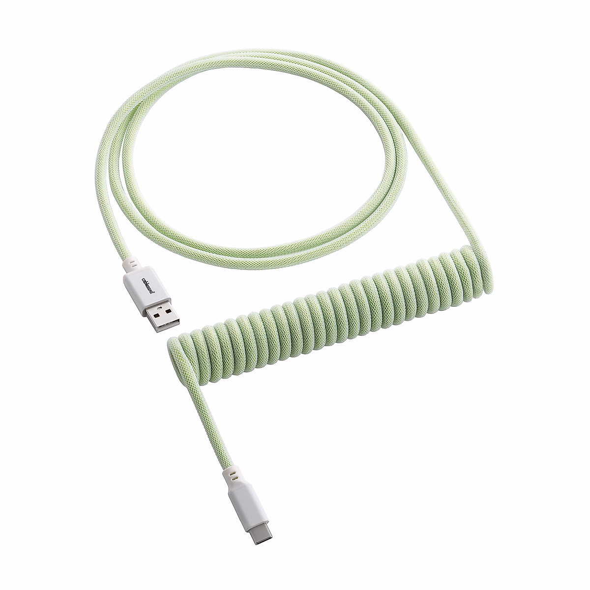 CableMod Classic Coiled Keyboard Cable (Lime Sorbet, USB A to USB Type C, 150cm)