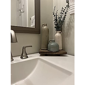 Wooden Farmhouse Tray Sink Riser Caddy - Bathroom Vanity Tray Soap Stand - Wood Riser Pedestal Stand - Wooden Display Stand - Wooden Plant Stand - Rustic Wood Tray