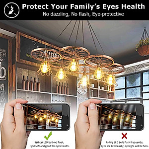 Leools Vintage LED Edison Bulb Dimmable 15W,Equivalent 120W, Antique Style ST64 LED Filament Bulbs,1300 Lumen,2700K Soft Warm White, E26 Base,4 Pack.