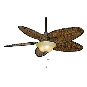 Fanimation Windpointe - 22 inch - Rust with Antique Narrow Oval Blades with Pull-Chain - FP7500RS