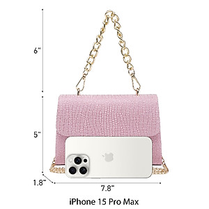 Women Sparkling Glitter Evening Handbag Top Handle Clutch Purse for Wedding Party Prom Cocktail Bridal