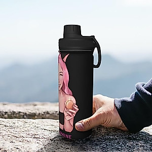 Eevikion Belle Artist Delphine Stainless Steel Insulated Tumbler Sports Water Bottle Hot and Cold Travel Cup 18oz