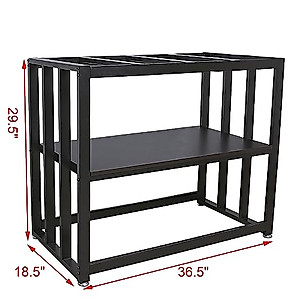 DeaTee Fish Tank Stand 40 Gallon Heavy Duty Thickened Metal Aquarium Stand Aquarium Reptile Breeder Tank Stand Terrarium Stand 36.5 x 18.5 x 29.5, Weight Capacity 700LBS