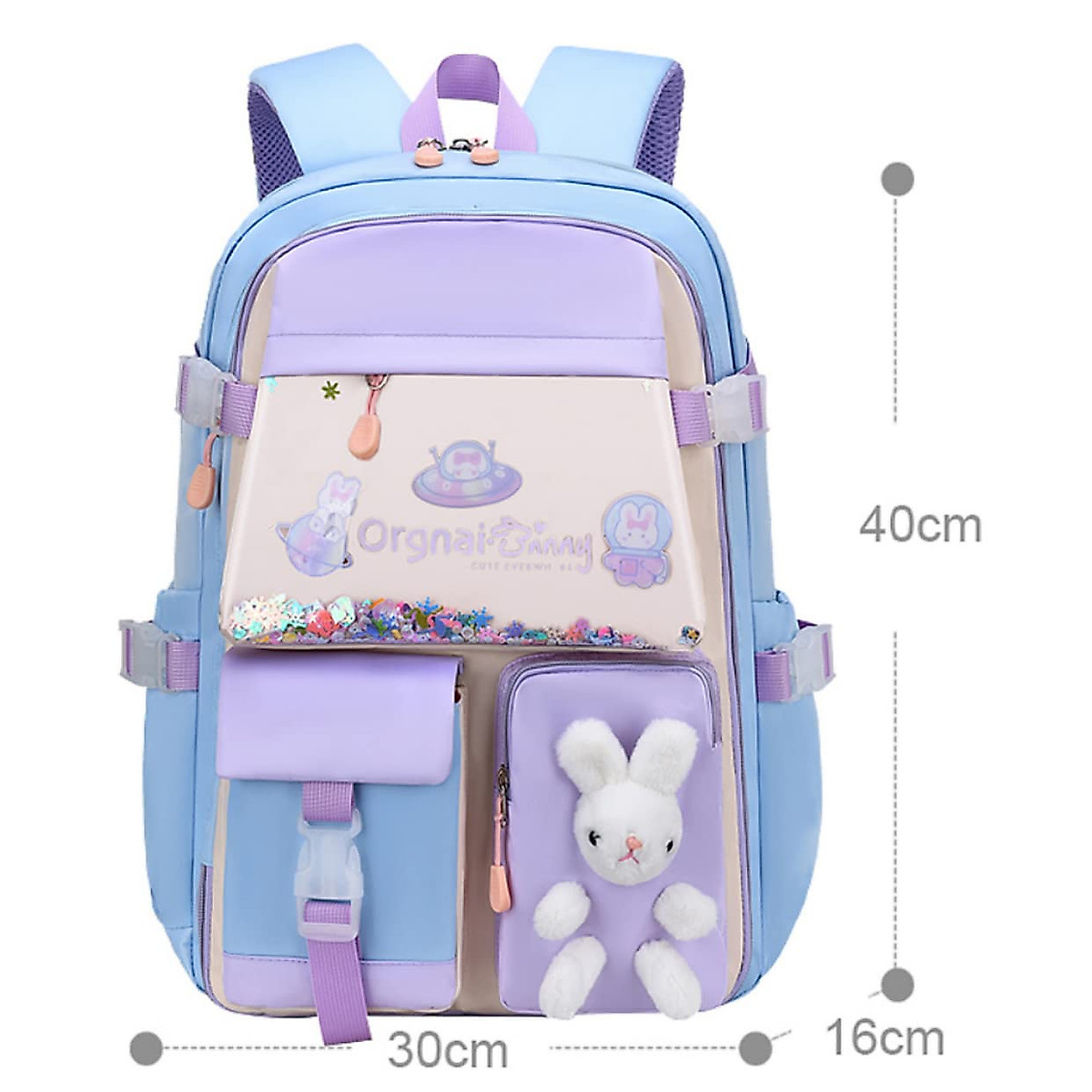 FAOLONE Kawaii Backpack for Girls School Book Bag,Cute Lightweight Girls School Backpack Fletcher School Bag Causel Daypack Birthdays Gifts(Blue)