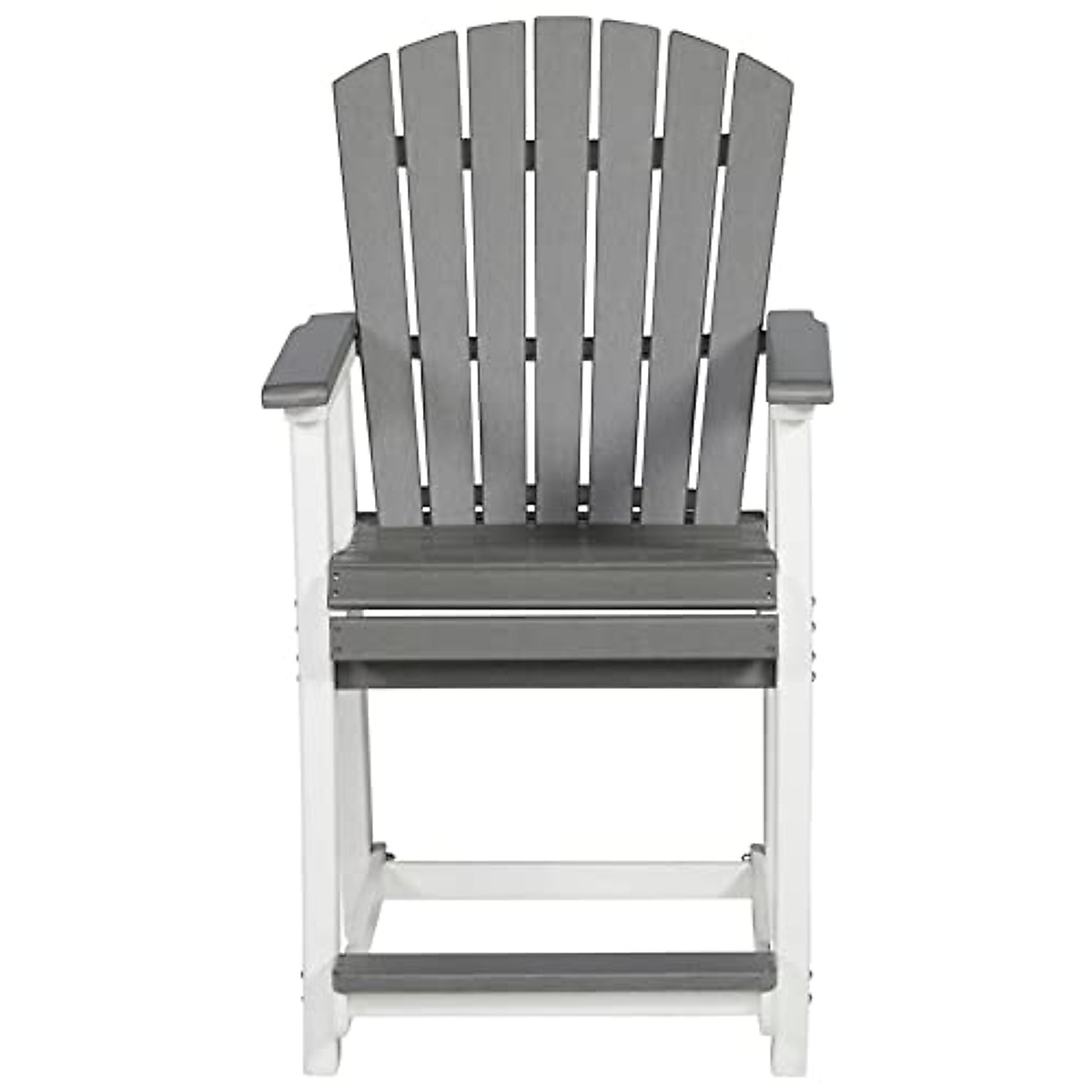 Signature Design by Ashley Outdoor Transville HDPE Patio Barstool, 2 Count, Gray