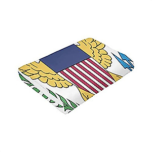 Flag of United States Virgin Islands Flannel Fleece Throw Blankets for Bed Sofa Living Room Soft Blanket Warm Cozy Fluffy Throw Plush Blanket