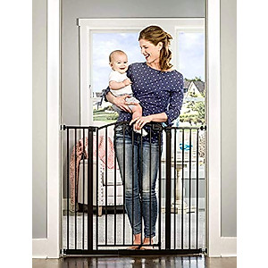 Regalo Easy Step Extra Tall Arched Décor Walk Thru Baby Gate, Includes 4-Inch Extension Kit, 4 Pack Pressure Mount Kit and 4 Pack Wall Mount Kit, Bronze, 36-Inches Tall (Pack of 1)