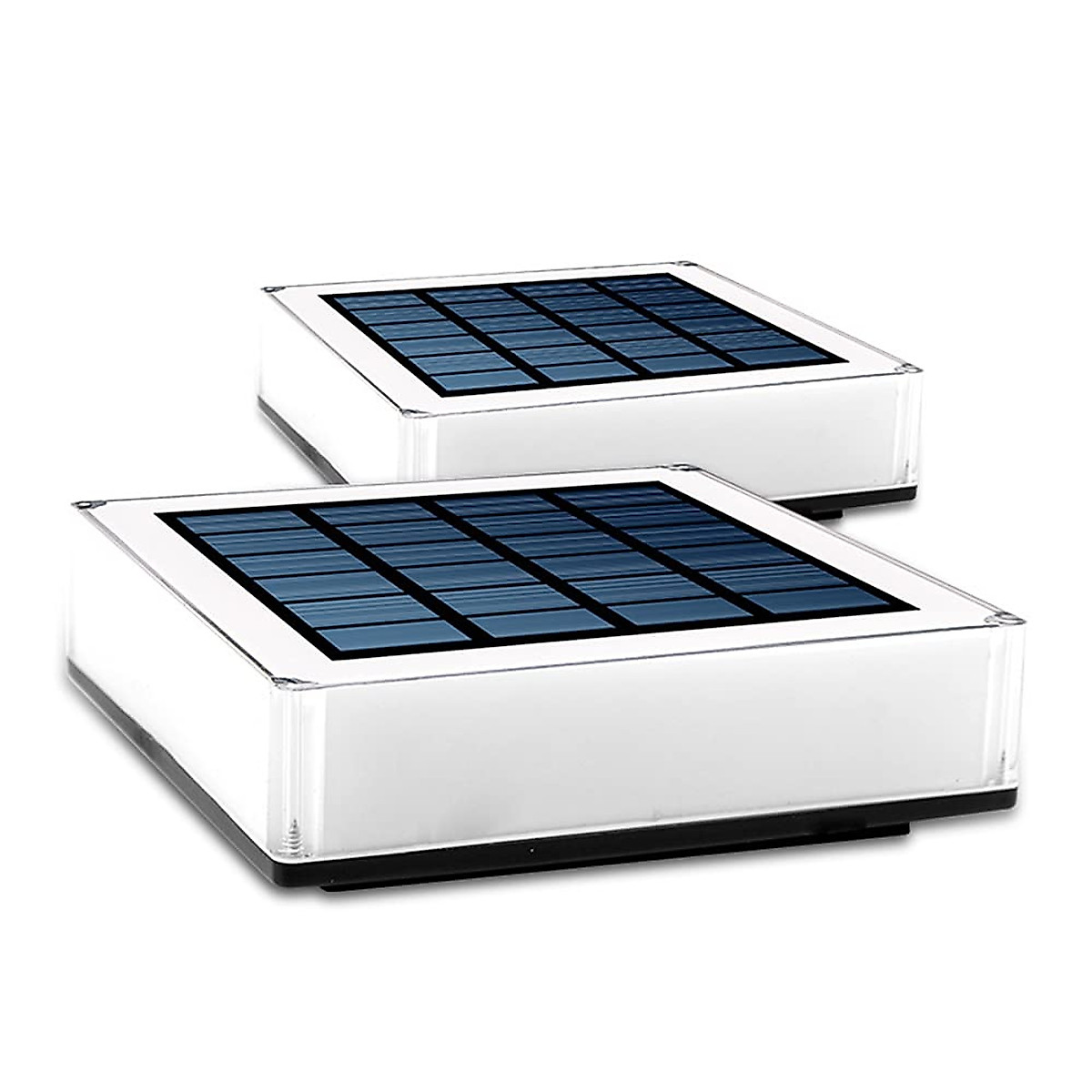 ZHUANYIYI Outdoor Solar Column Headlights, Courtyard Fence Pillars Waterproof Lighting, Home Garden Pavement Decorative Landscape Lights