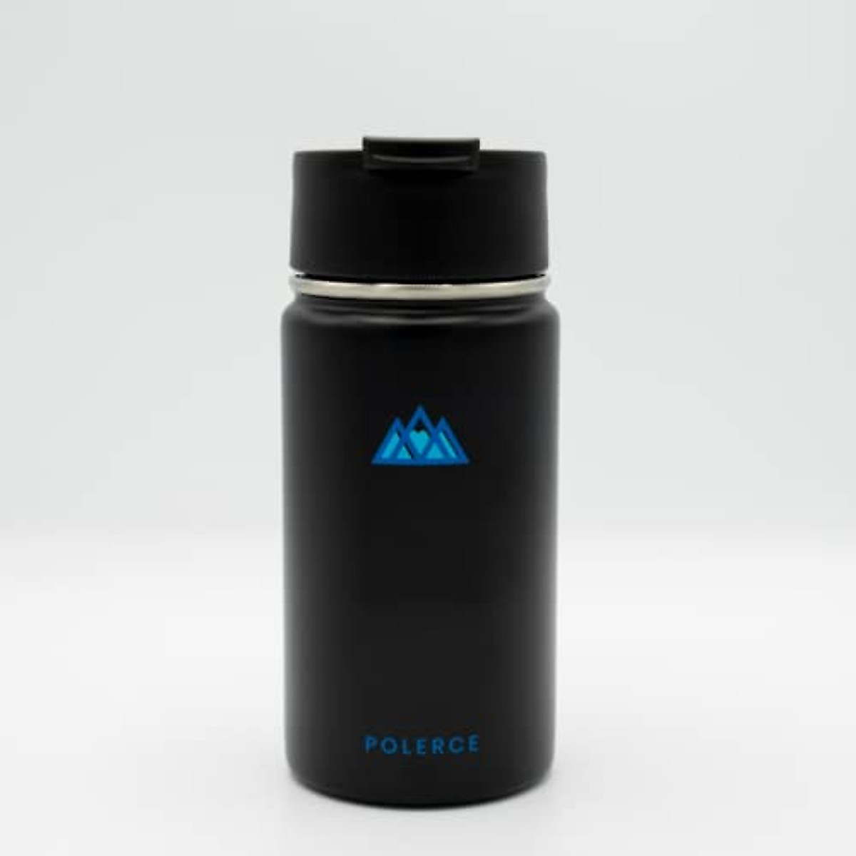 Castellanos Polerce 12 Oz Coffee Stainless Steel Travel Mug - Vacuum Insulated Double Wall Thermally Insulated Wide Mouth Bottle - BPA Free, Rust and Leak Proof (Black)