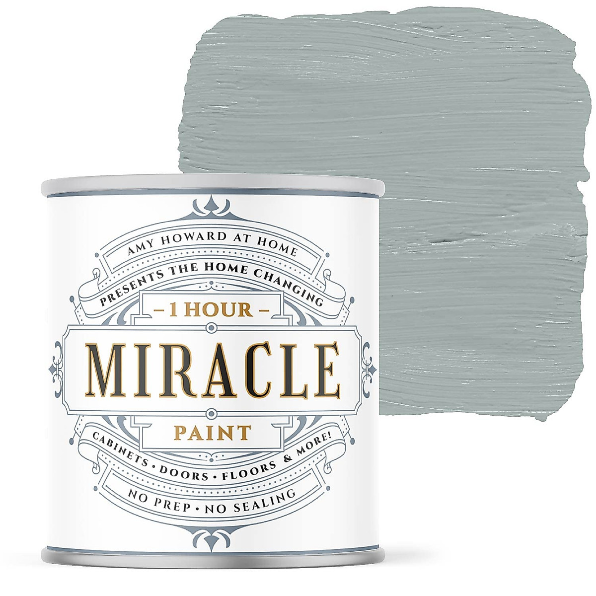 AMY HOWARD AT HOME - One Hour Miracle Paint - Water-Based Enamel Paint - Scrubbable Eggshell Finish Furniture Paint - All In One Paint - No Stripping, Sanding, or Priming - 32 OZ - Bergere Blue