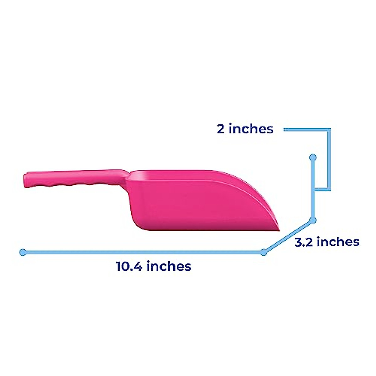 Vikan Remco 63001 Color-Coded Plastic Hand Scoop - BPA-Free Food-Safe Kitchen Utensils, Restaurant and Food Service Supplies, 16 oz, Pink