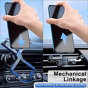 Phone Holder Car Invisible, Invisible Rotatable Air Vent Mount Car Phone Holder 360° Anti-Shake Universal Phone Mount for Car Dashboard & Air Vent,Universal for All Mobile Phones (Black,Knob Version)