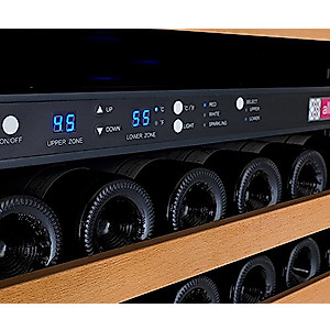 Allavino 24" Wide FlexCount II Tru-Vino 172 Bottle Dual Zone Black Right Hinge Wine Refrigerator