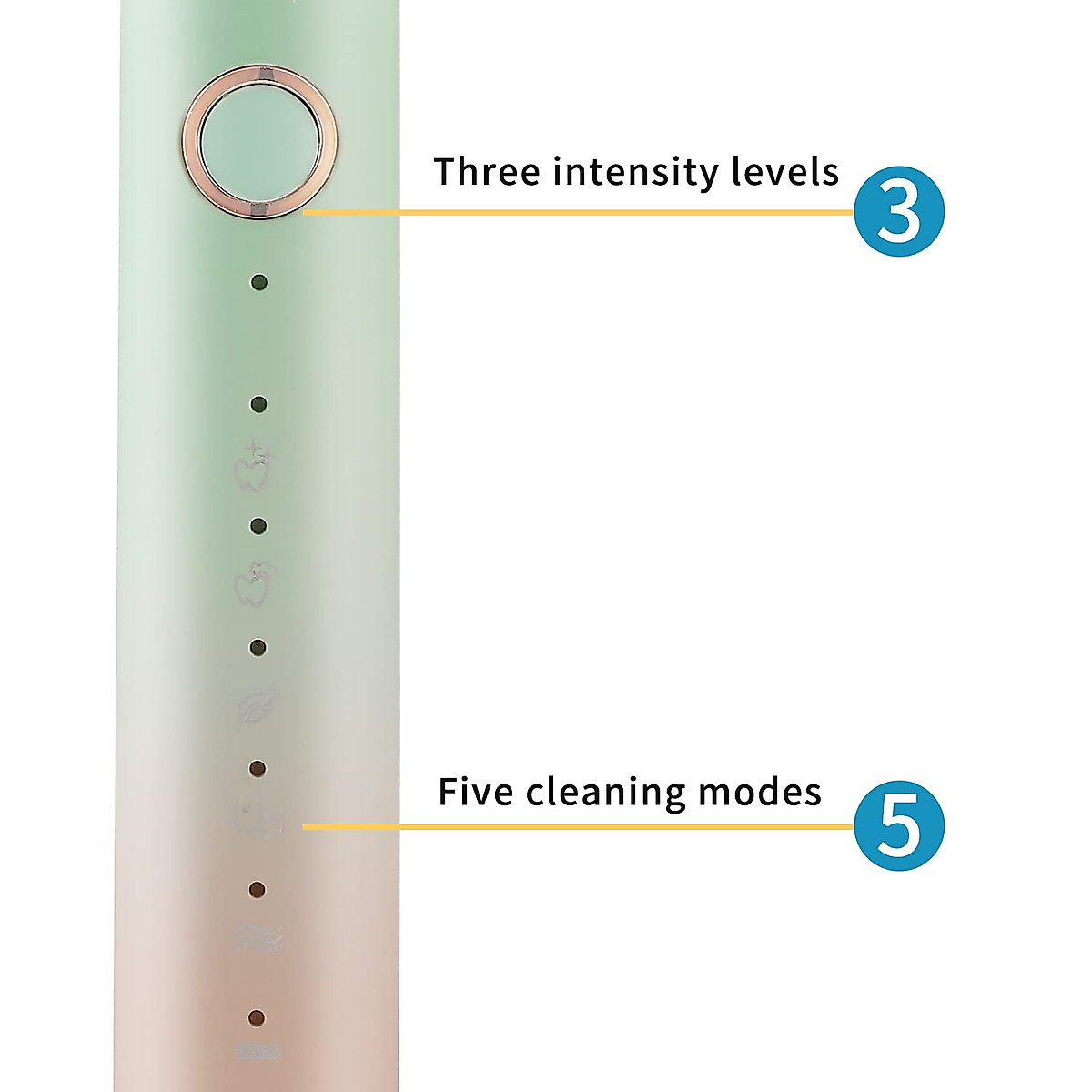 NEILDEN Adult Ultrasonic Electric Toothbrush, IPX8 Rechargeable Electric Travel Full Clean Elements Care Toothbrush, Sonic Electric Toothbrush Set Green